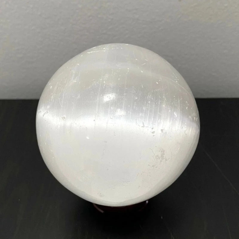 Selenite sphere with holder | Illuminate Elegance – Loveselenite