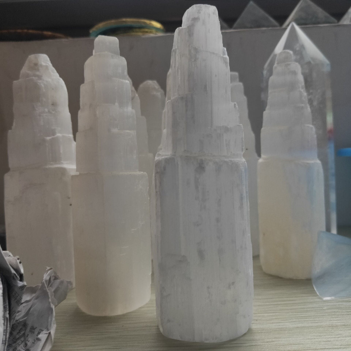 Huge raw selenite tower | For Tranquillity and Protection – Loveselenite